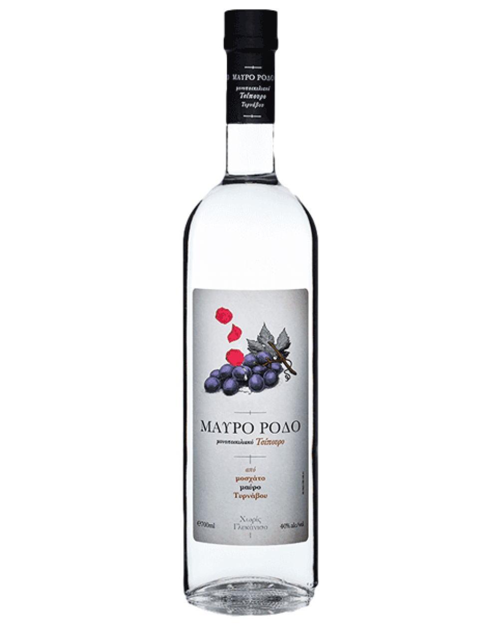 Mavro Rodo Tsipouro without anise | Greece and Grapes