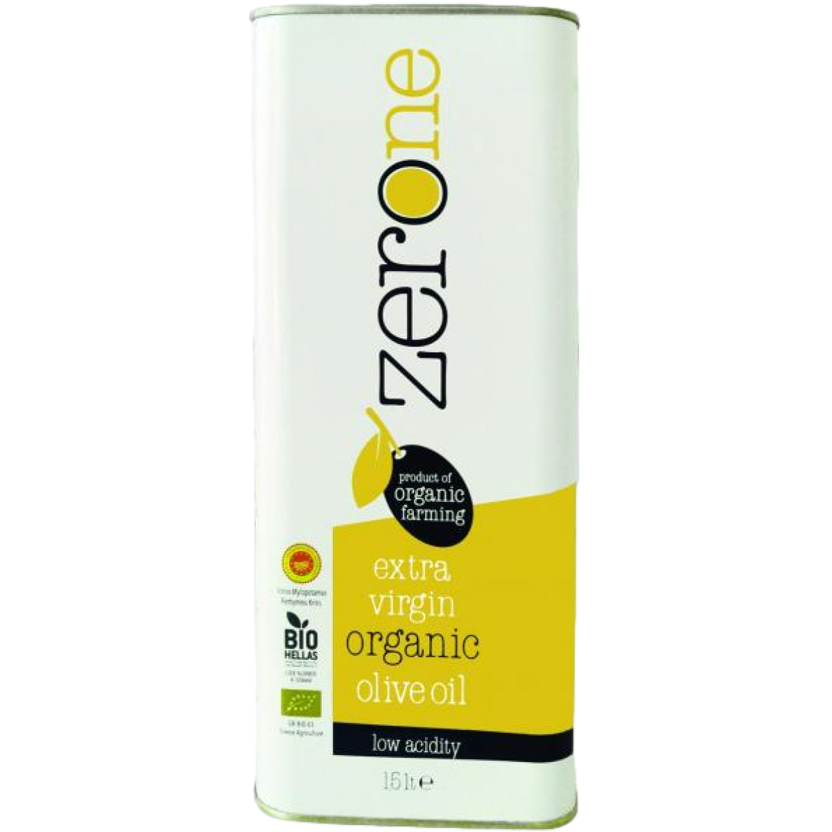 Zero One Organic Olive Oil Yellow 1500ml | Greece and Grapes