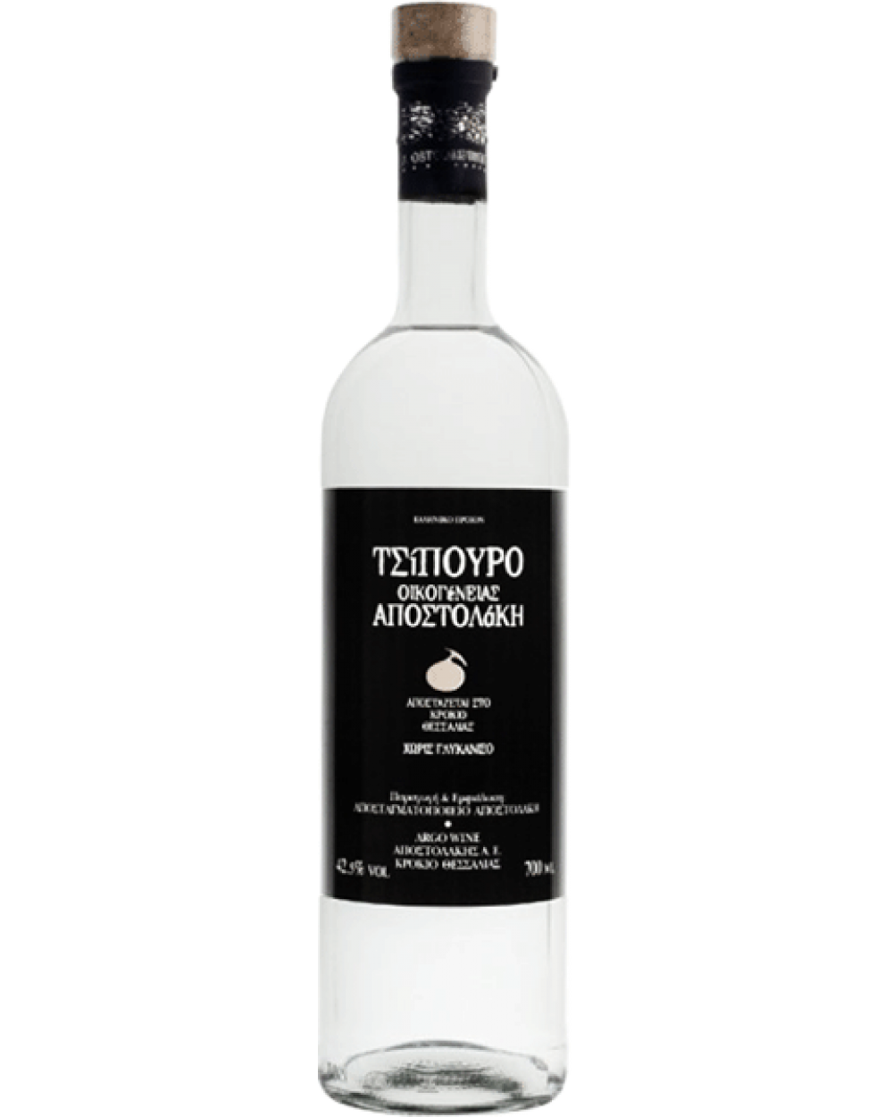 Tsipouro Apostolaki without anise 0.7lt | Greece and Grapes