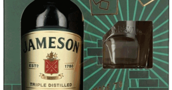 Jameson Triple Distilled Irish Whiskey with 2 glasses | Greece and Grapes