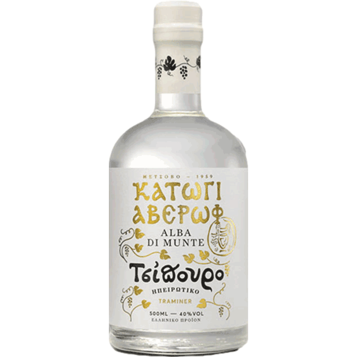 Katogi Averoff Tsipouro without anise Alba Di Munte Traminer 500ml ...